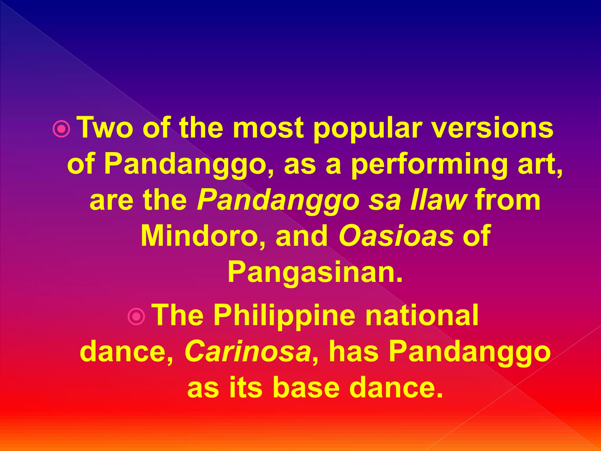 Pandanggo sa ilaw (Philippine Folk Dance) | PPTX