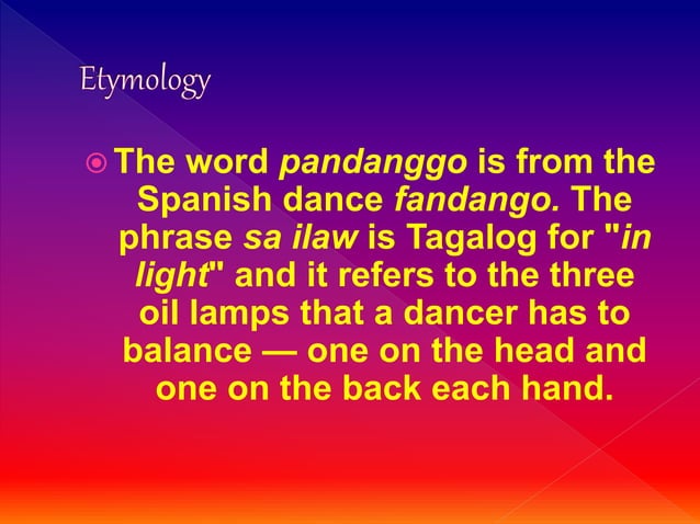 Pandanggo sa ilaw (Philippine Folk Dance) | PPTX