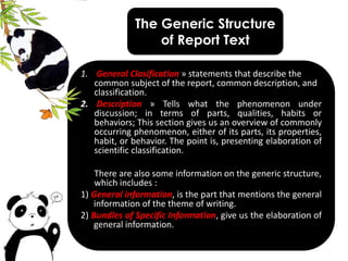 Report text about animal (panda) | PPTX
