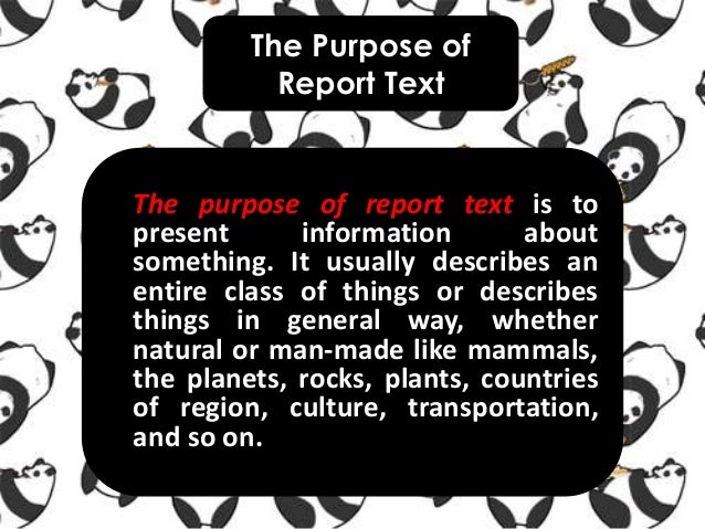 Contoh report text animal panda - boomerlasopa