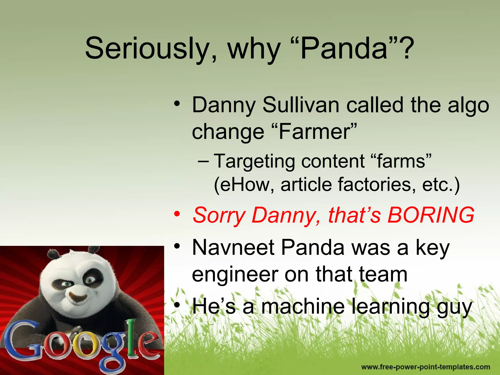 Google's Panda Algorithm | PPT