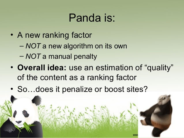 Google's Panda Algorithm