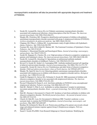 Pandas- Pediatric Pediatric Autoimmune Neuropsychiatric Disorders ...