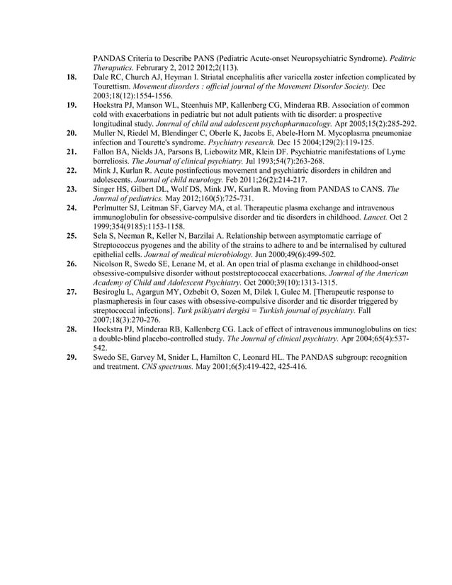 Pandas- Pediatric Pediatric Autoimmune Neuropsychiatric Disorders ...