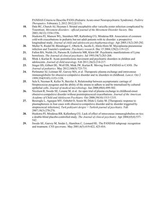 Pandas- Pediatric Pediatric Autoimmune Neuropsychiatric Disorders ...