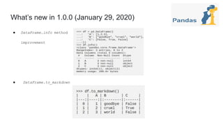What’s new in Pandas v1.0? | PPT