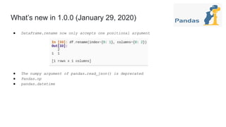 What’s new in Pandas v1.0? | PPT