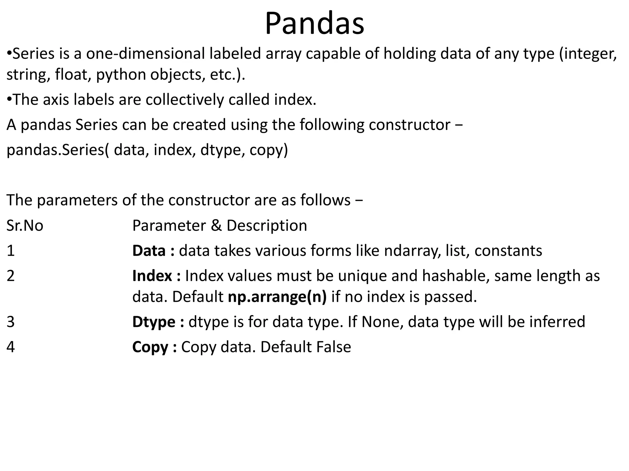 Pandas Ppt
