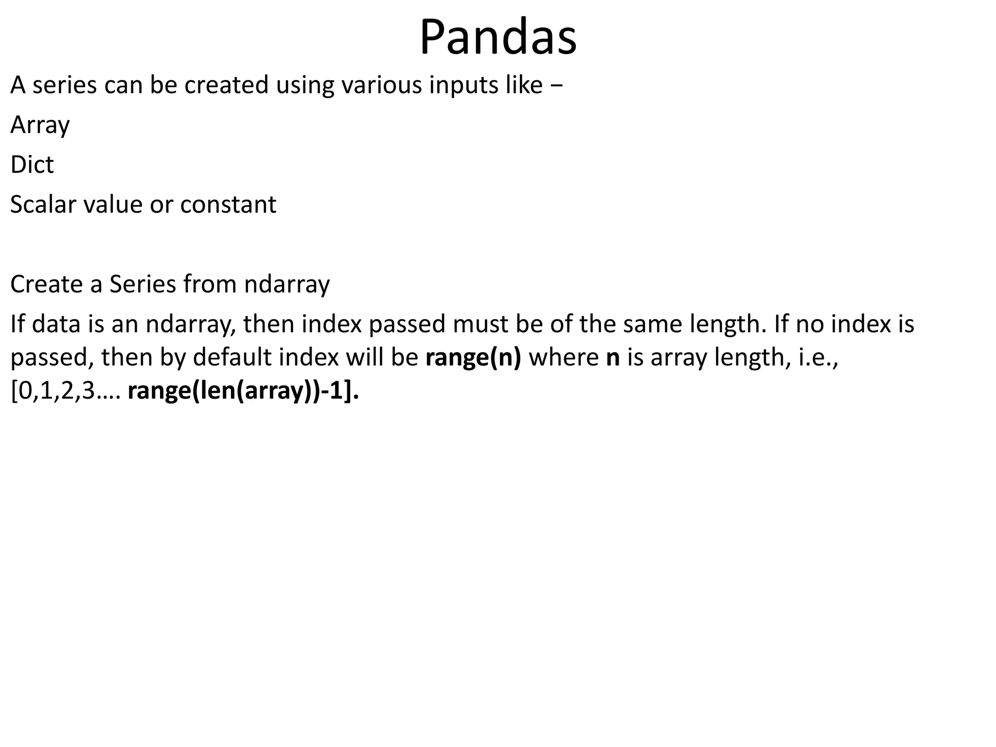 Pandas Ppt