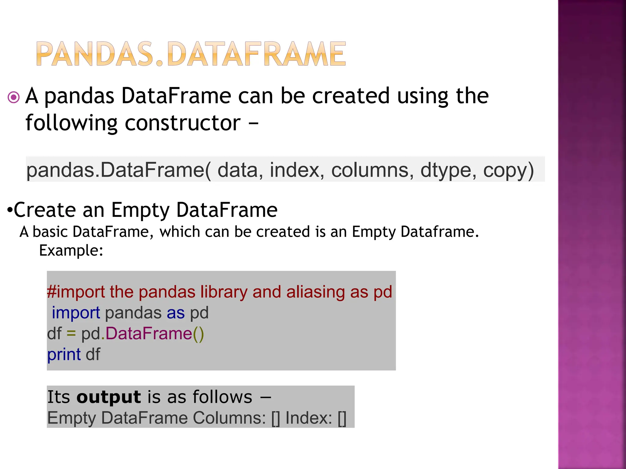 Presentation on Pandas in _ detail .pptx | Databases | Computer Software and Applications