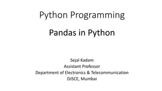 Pandas in Python for Data Exploration .pdf