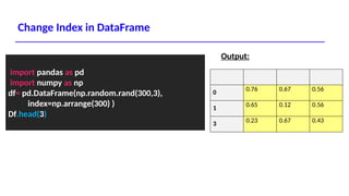 Python Pandas Data Analysis & Data Science Notes PPT | PPTX