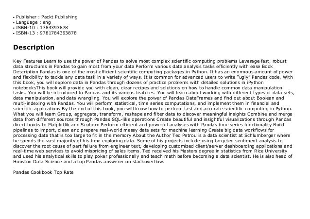 Pandas Cookbook Top Rate