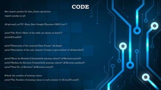 Pandas application | PPT