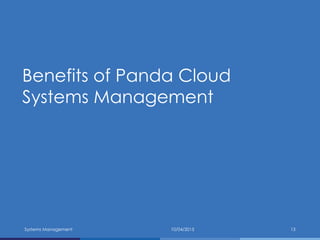Panda Security - Systems Management | PPT