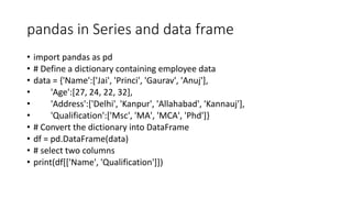 pandas for series and dataframe.pptx