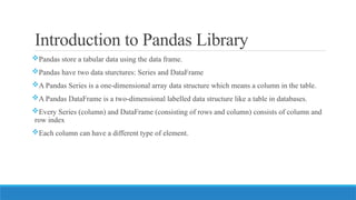 Pandas Library introduction Python.pptx