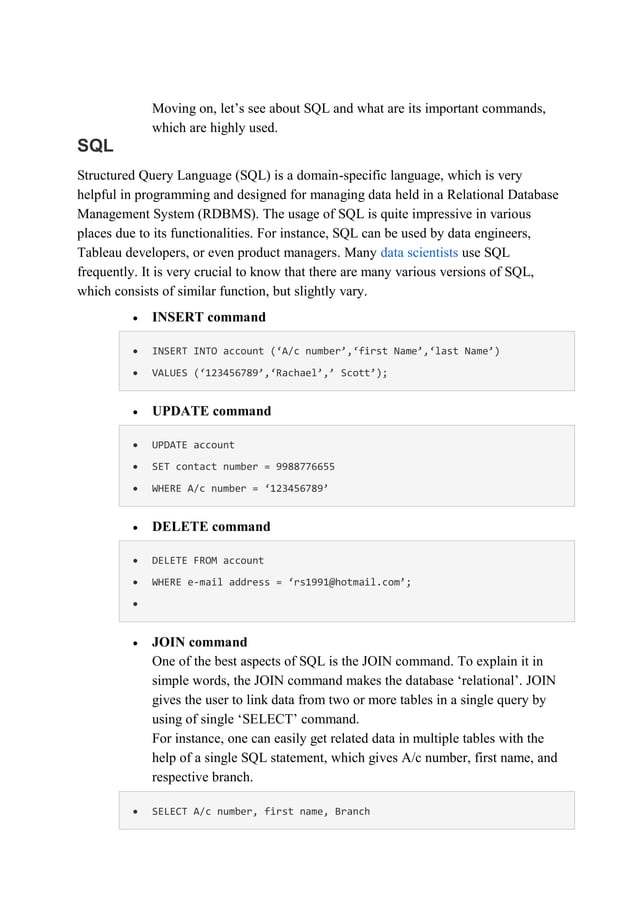 Pandas Vs Sql Tools That Data Scientists Use Most Often Pdf