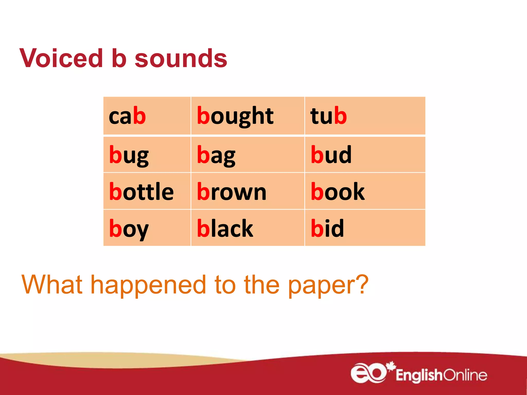 P and b sounds | PPTX