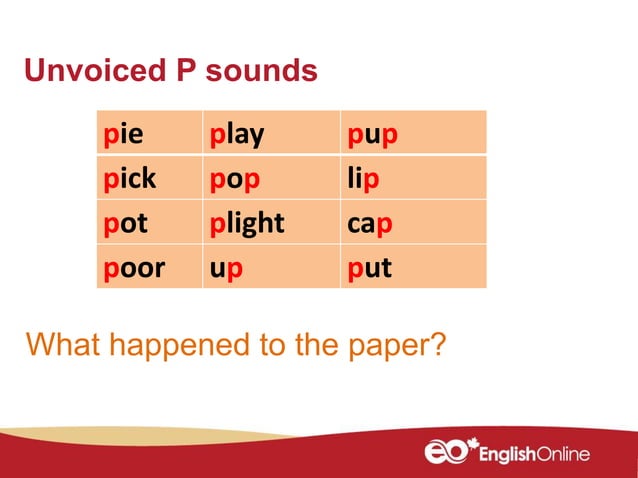 P and b sounds | PPTX