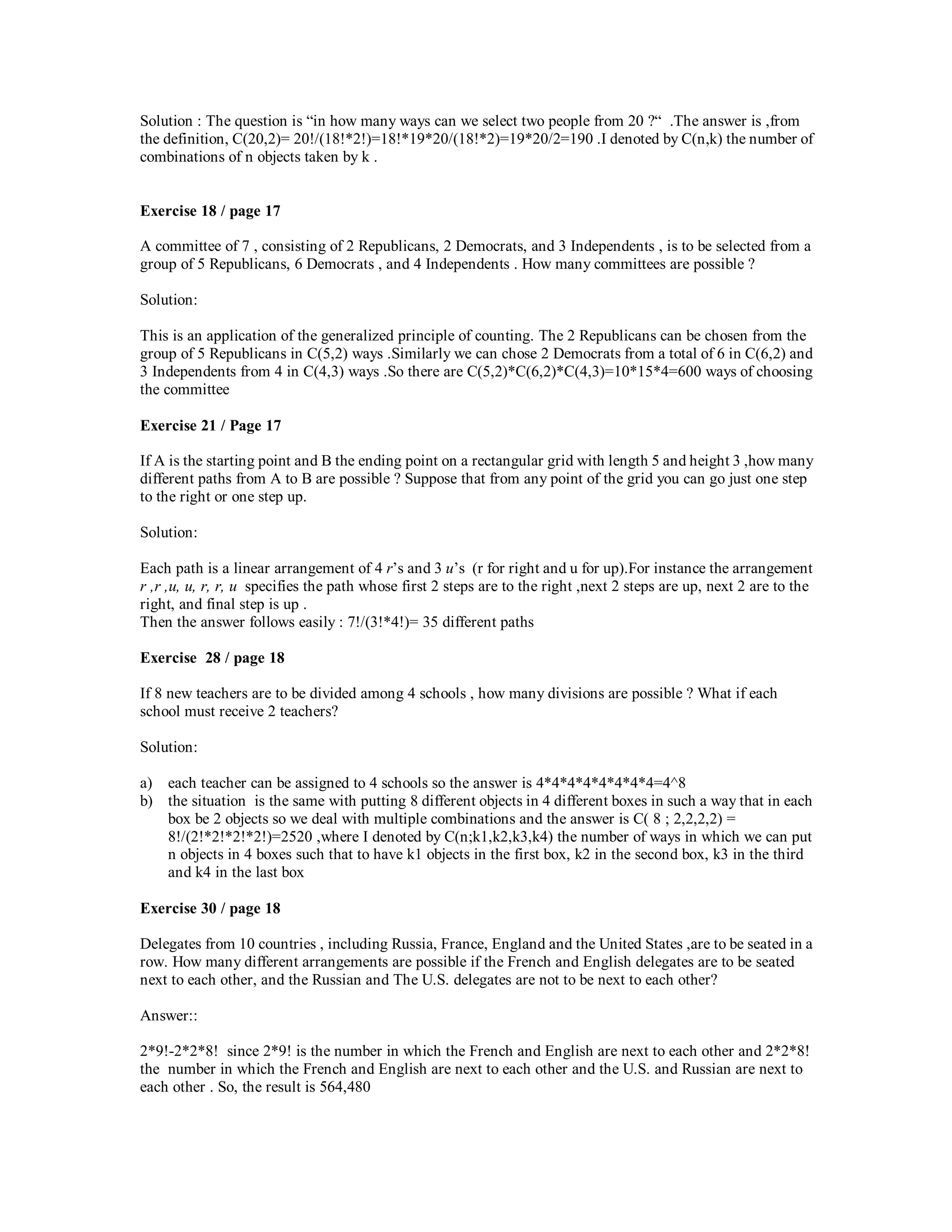 Permutation and combination | PDF