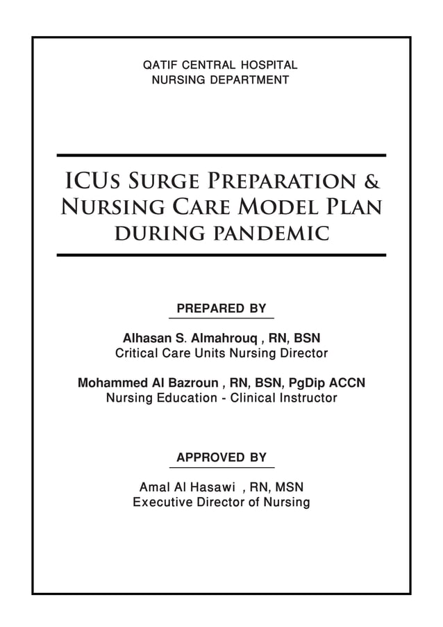 Critical care surge plan during covid19 pandemic | PDF