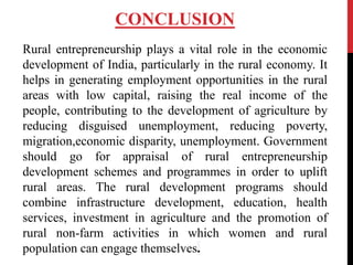 Presentation on rural industrilisation entrepreneurship | PPTX