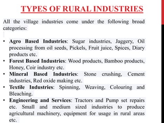 Presentation on rural industrilisation entrepreneurship | PPTX