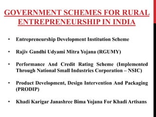 Presentation on rural industrilisation entrepreneurship | PPTX