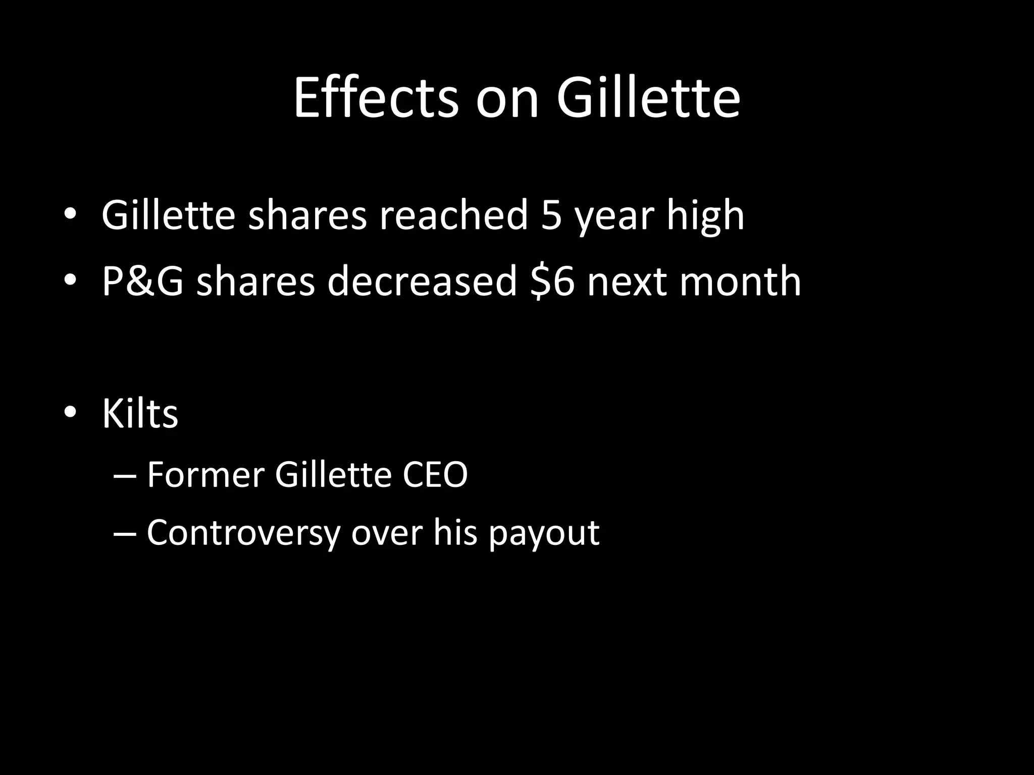 P and g gillette post merger | PPTX | Mergers and Acquisitions ...