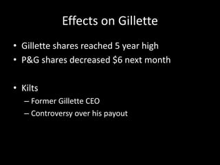 P and g gillette post merger | PPTX