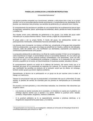 Pandillas Juveniles | PDF