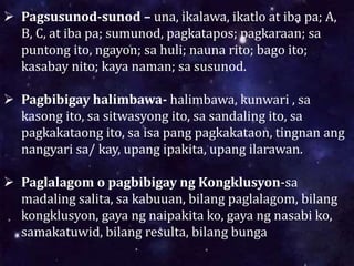 Panandang Pandiskurso naghuhudyat ng pagkakasunod-sunod.ppt