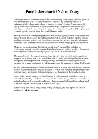 Pandit Jawaharlal Nehru Essay.pdf