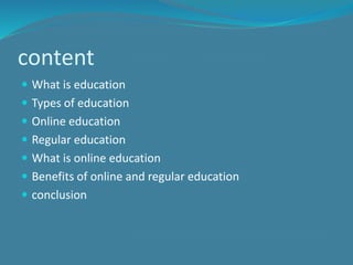 online education system | PPT