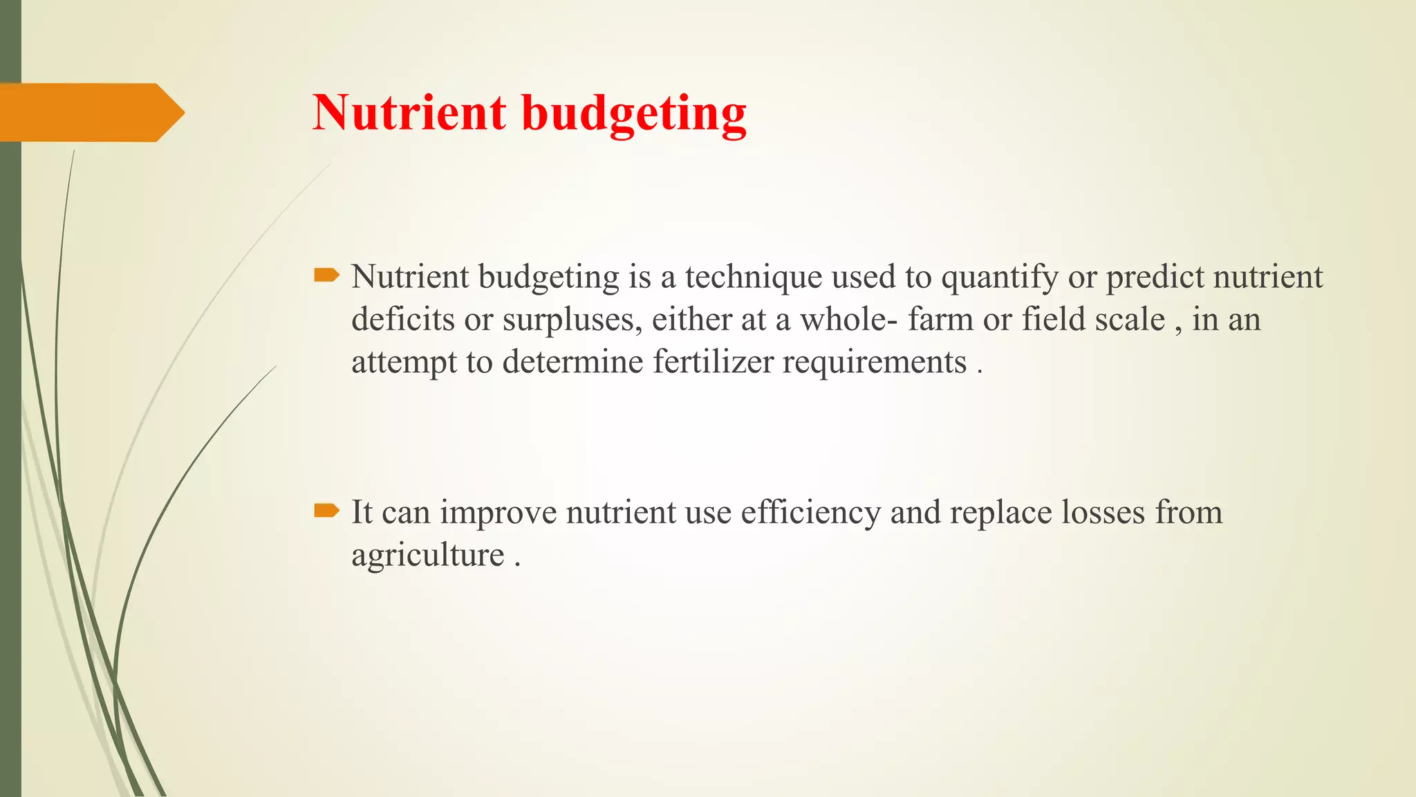 Soil Health And Nutrient Budgeting As Influenced By Different Cropping ...