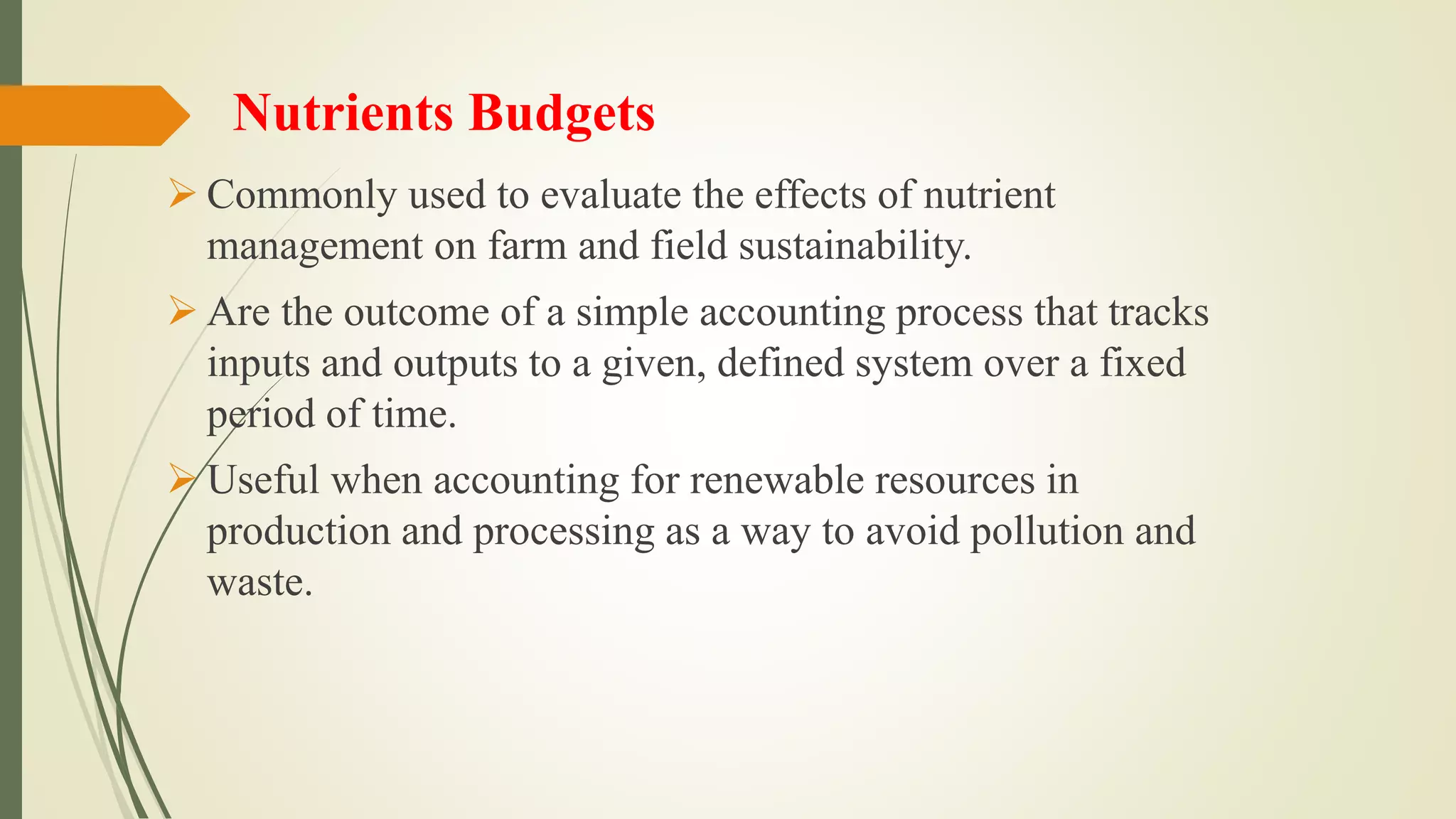Soil Health And Nutrient Budgeting As Influenced By Different Cropping ...