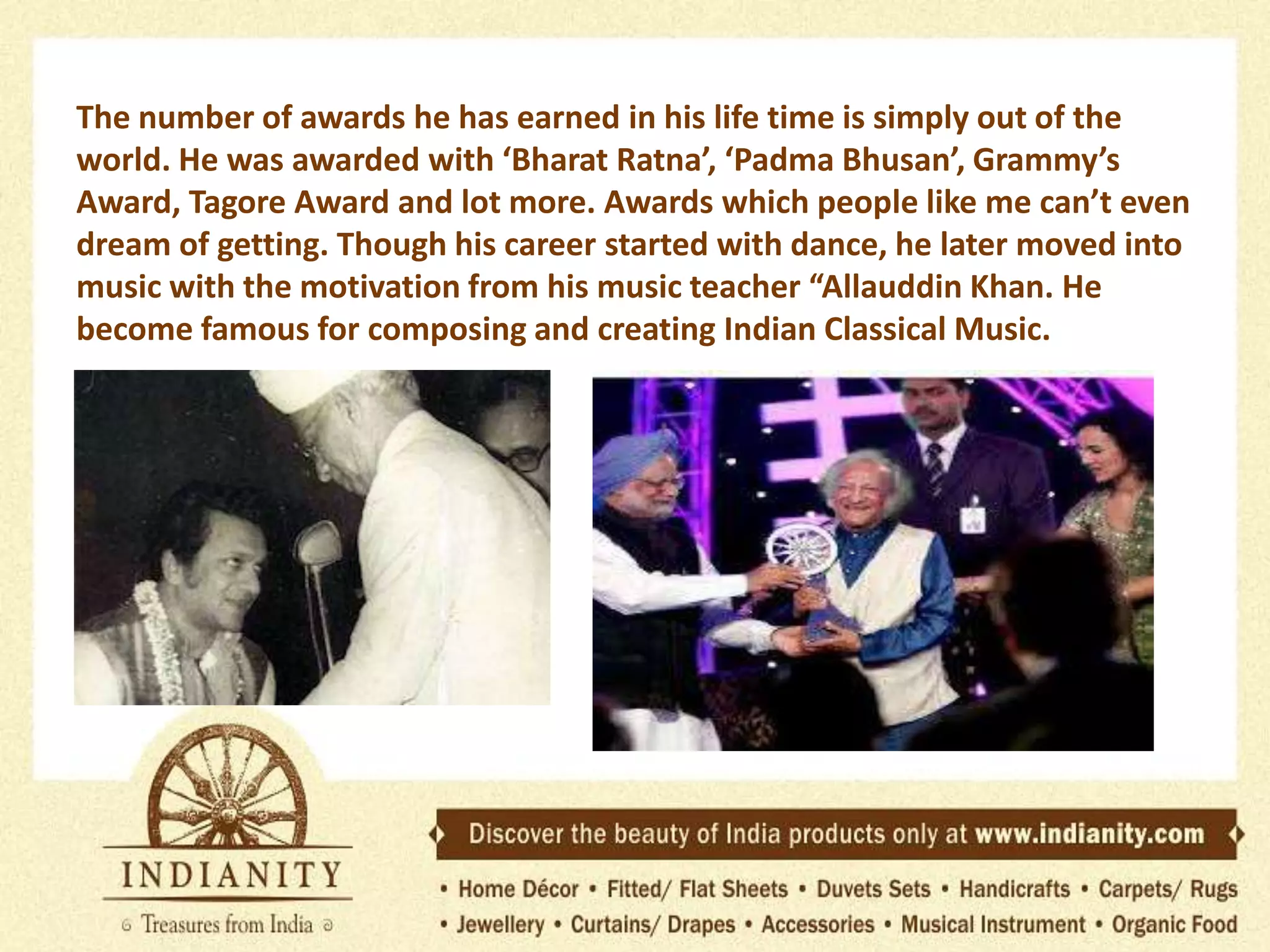 Pandit ravi shankar – a great sitar player | PPTX