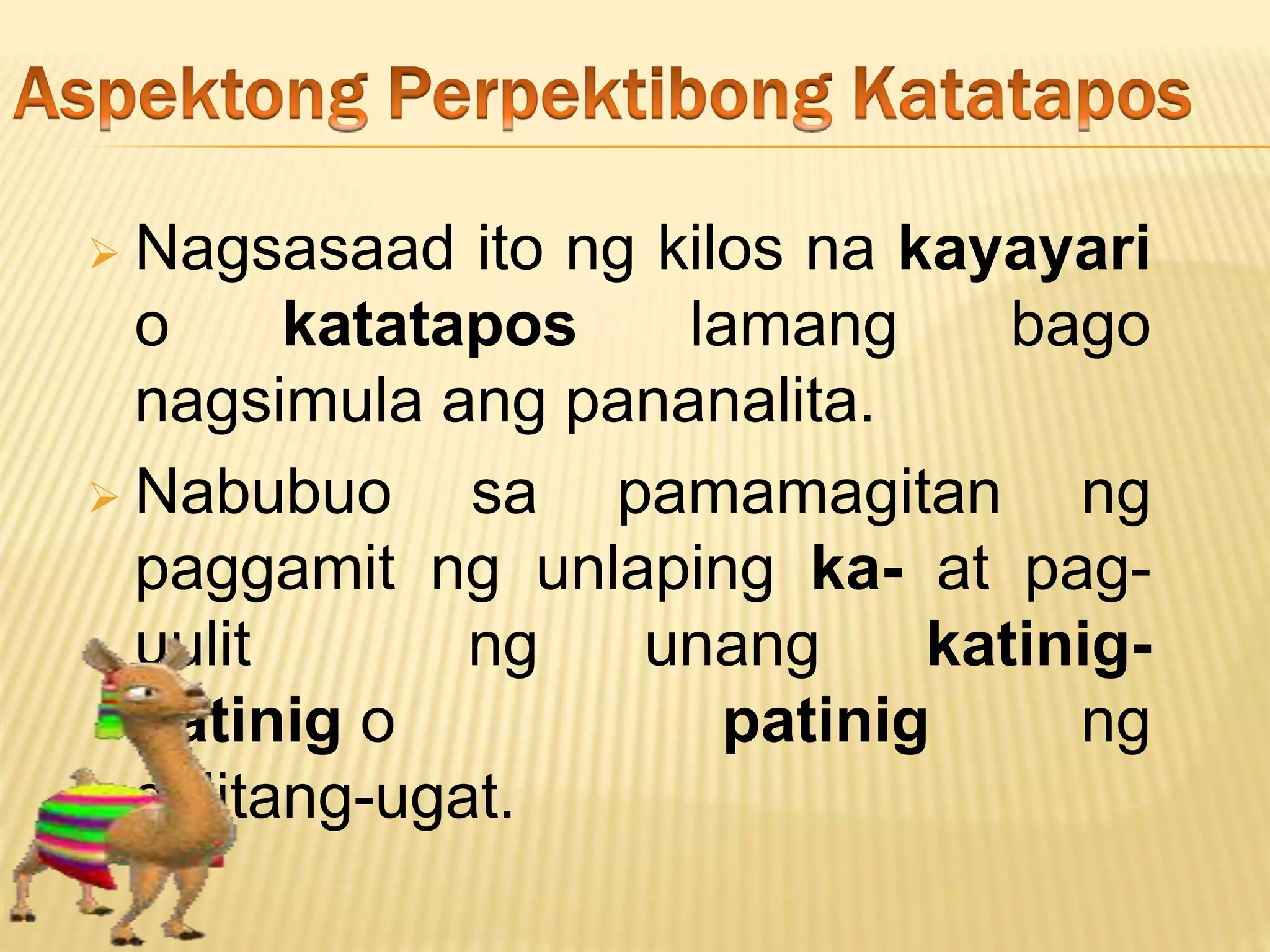 Aspekto ng Pandiwa | PPTX
