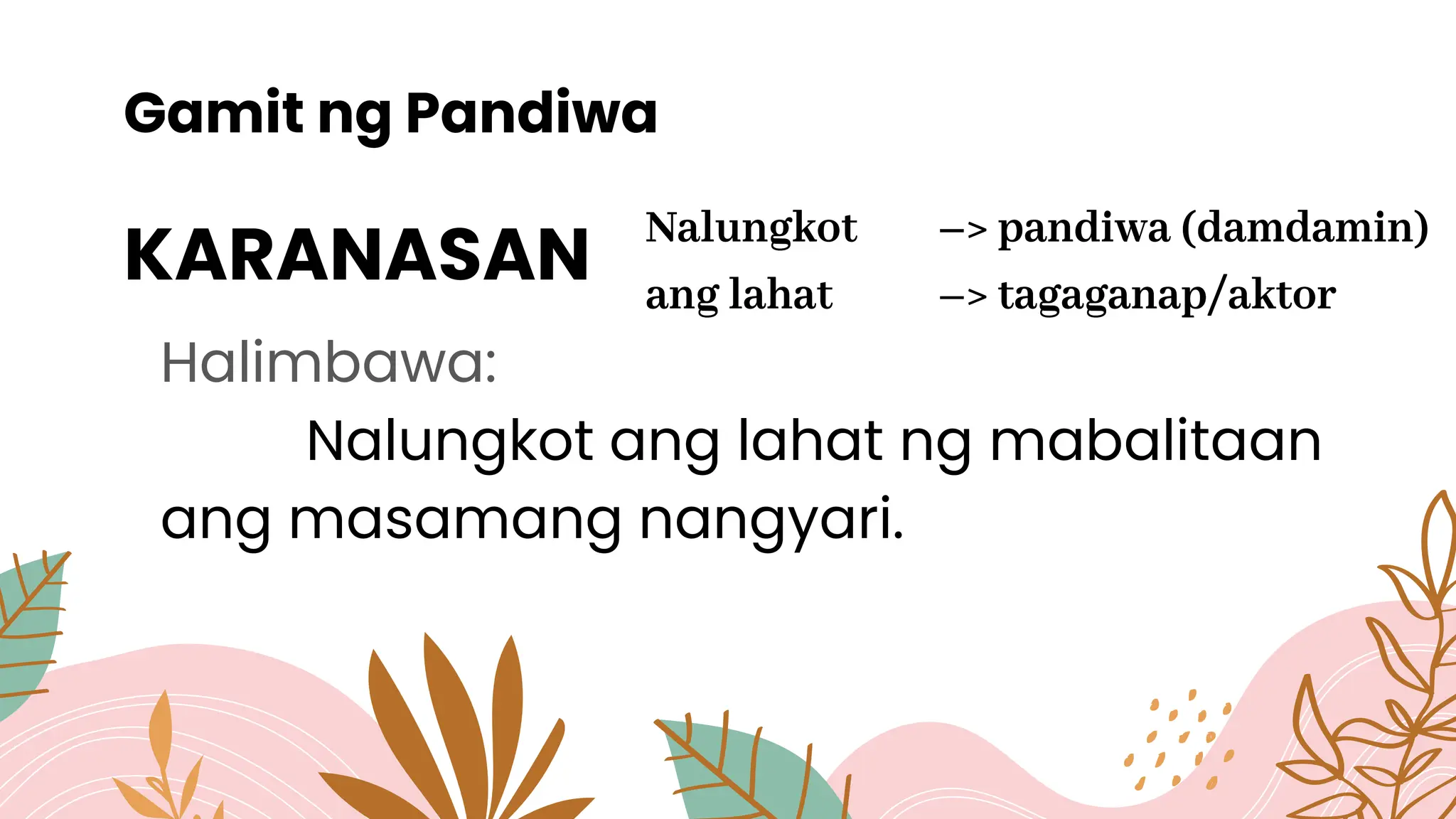 Pandiwa: Pokus ng Pandiwa, Kaganapan ng Pandiwa | PPTX