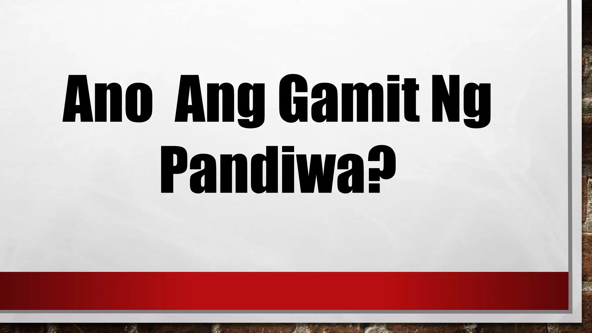 Pandiwa bilang aksiyon, pangyayari at karanasan | PPTX