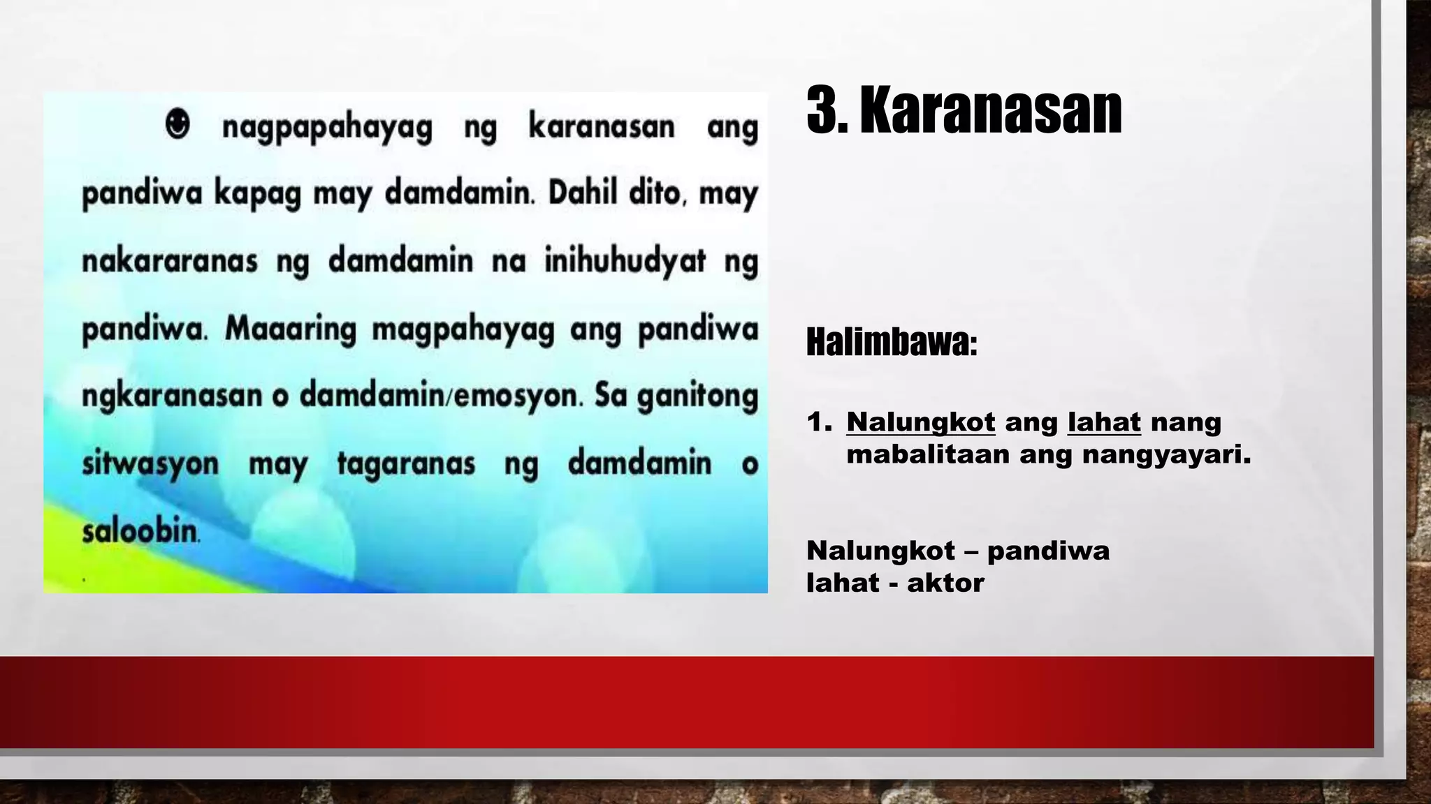 Pandiwa bilang aksiyon, pangyayari at karanasan | PPTX