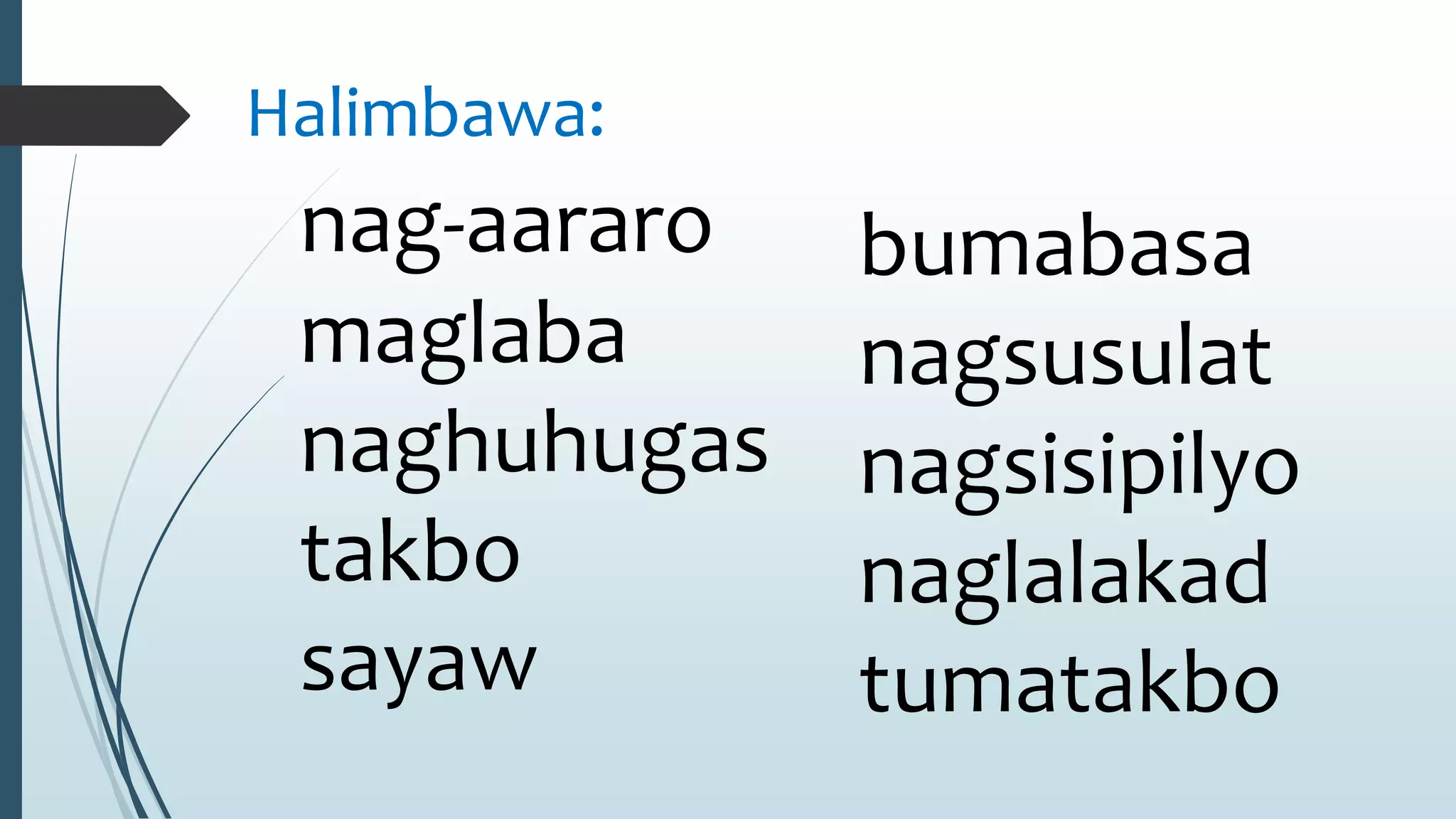 Pandiwa Halimbawa Clipart House