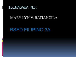 Pandiwa (tatlong kapanahunan ng pandiwa) | PPTX