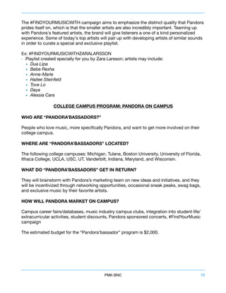 Pandora Final Campaign | PDF