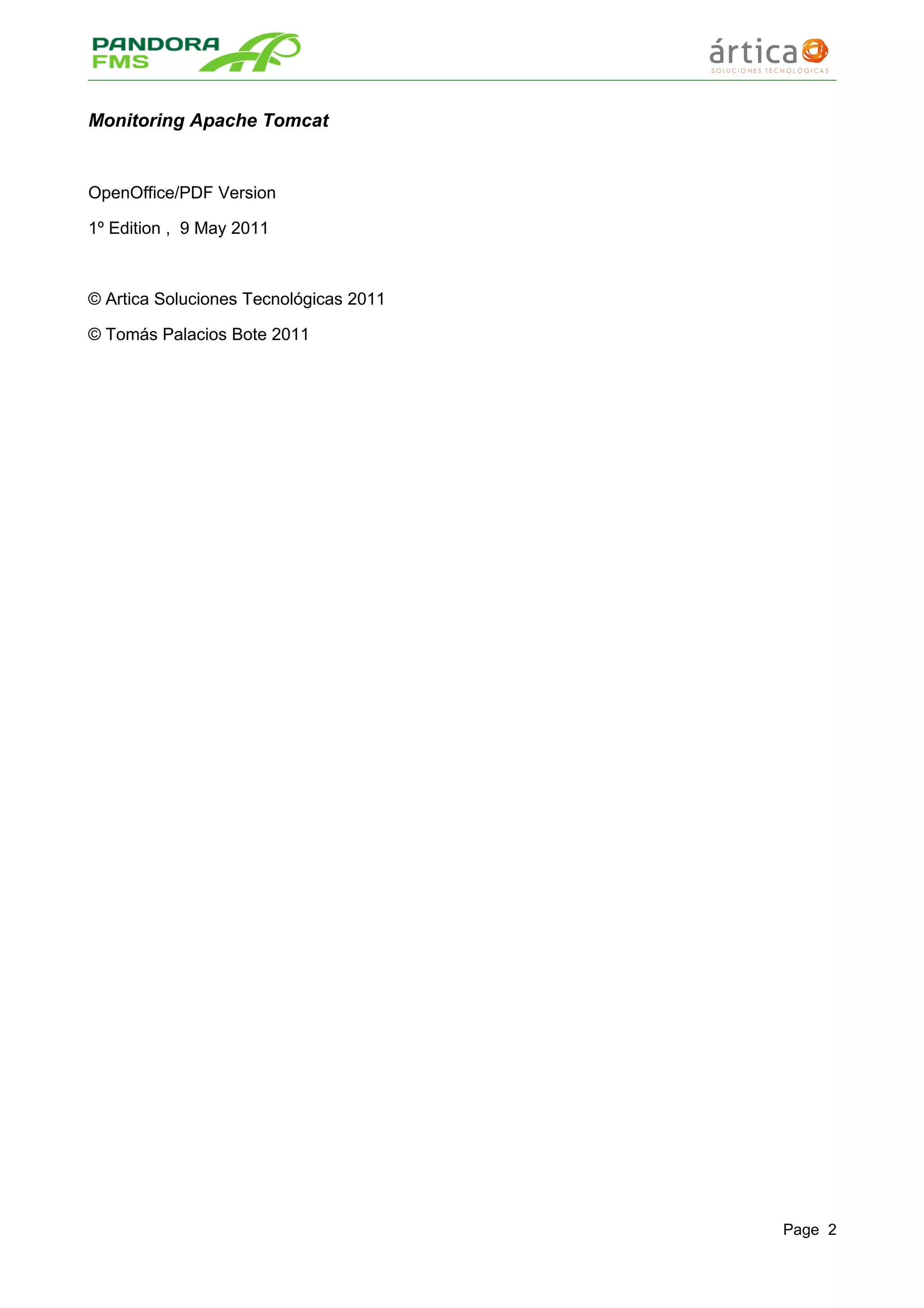 Pandora FMS: Tomcat Monitoring | PDF