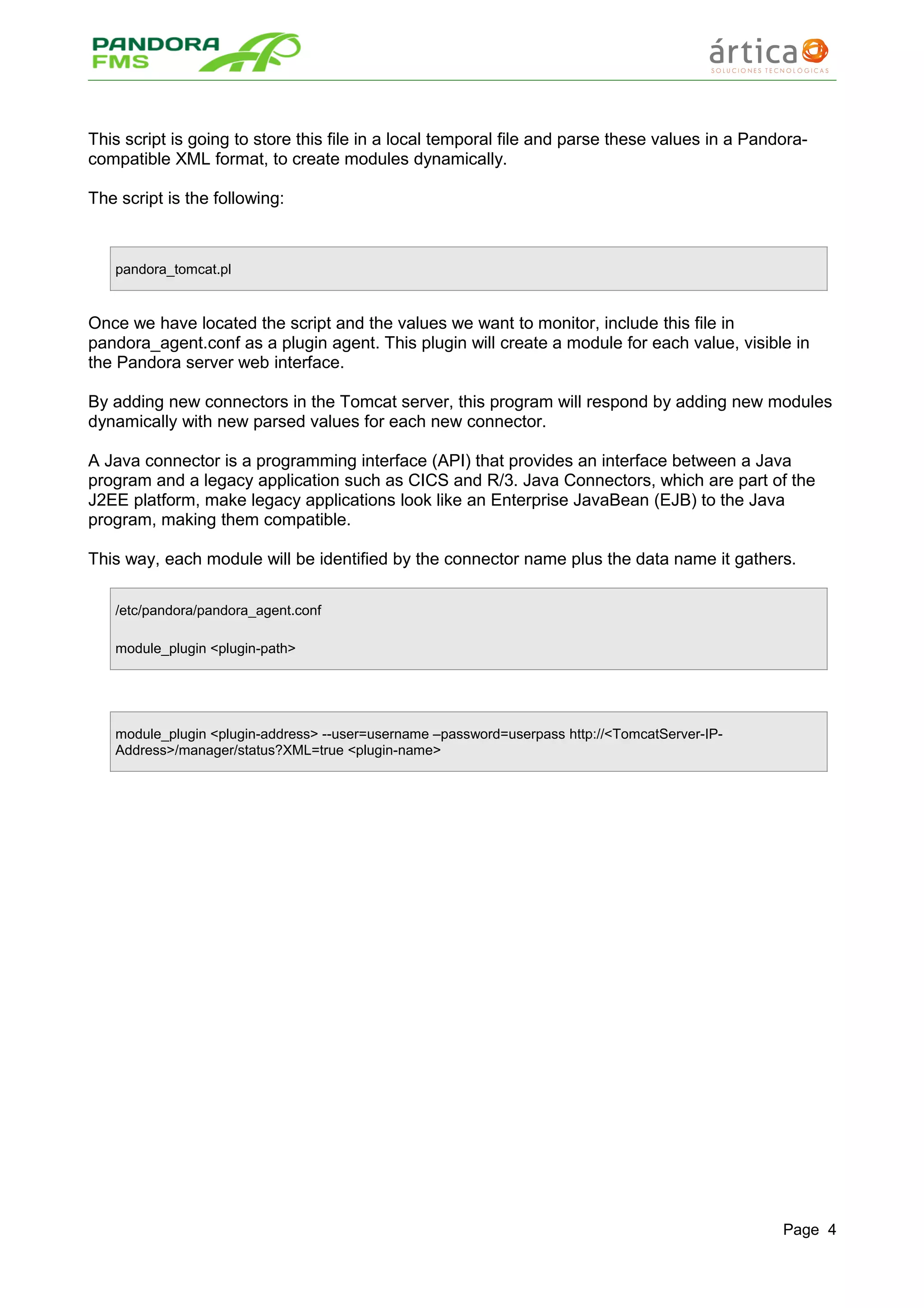 Pandora FMS: Tomcat Monitoring | PDF