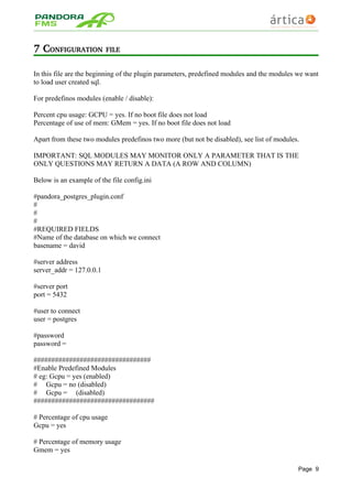 Pandora FMS: PostgreSQL Plugin | PDF
