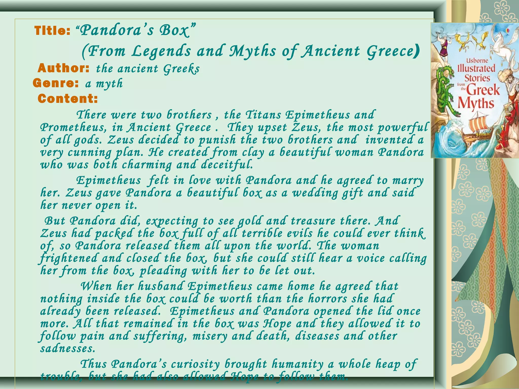 Pandora's box. | PPT