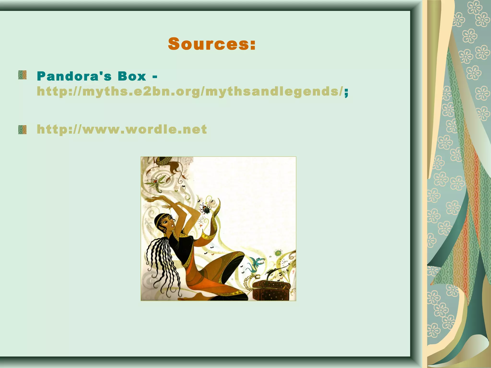 Pandora's box. | PPT | Fantasy | Genres